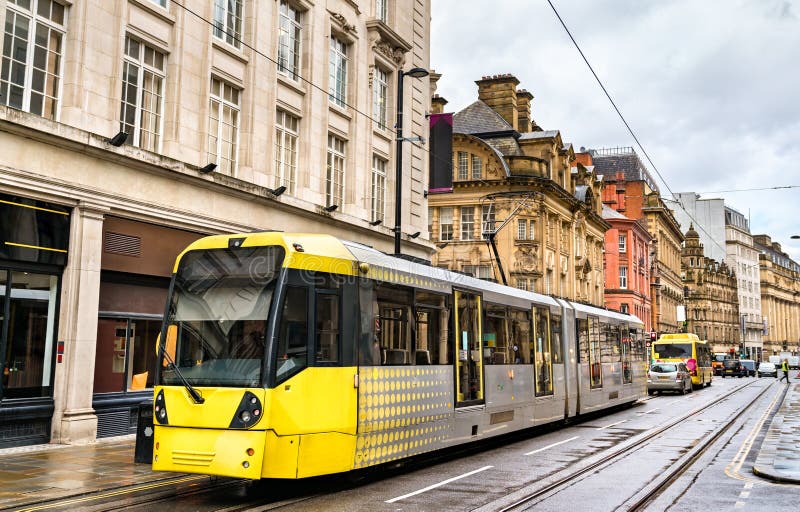 City Tram in the Centre of Manchester, England Editorial Stock Photo ...