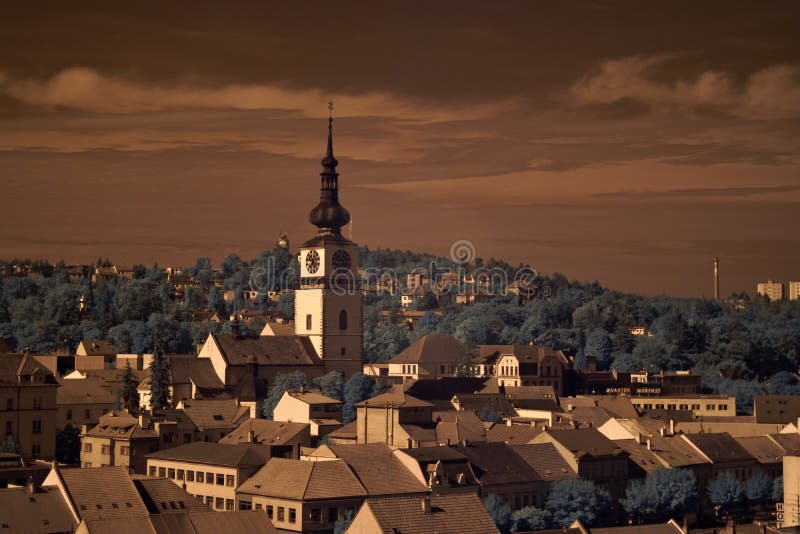 Panorama of Trebic, a UNESCO World Heritage Site in Czech Republic ...