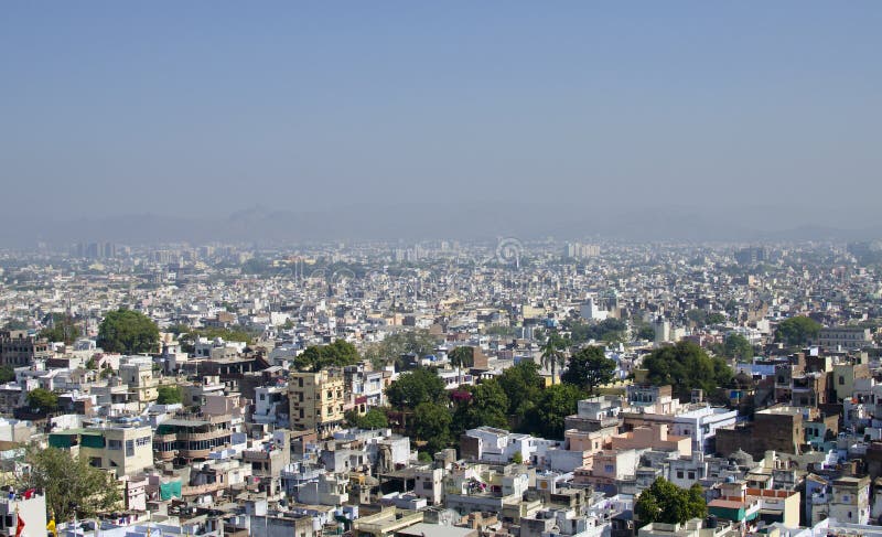 The City of Udaipur in India the Top View Stock Image - Image of home ...