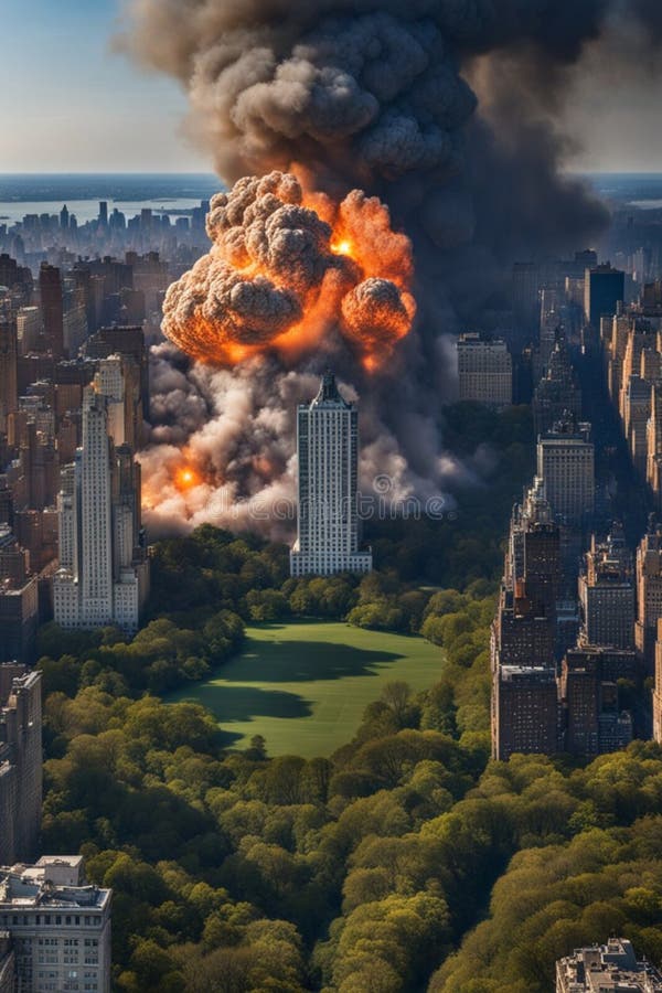 City Under Attack , Explosion, Fire, People Running, Traffic Jam ...