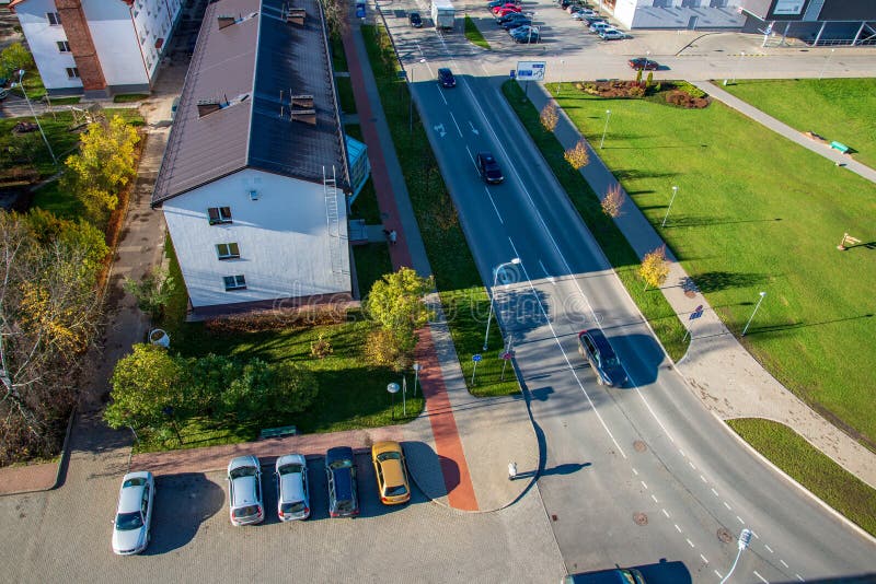 City of Valmiera in Latvia from Above Stock Image - Image of daylight ...