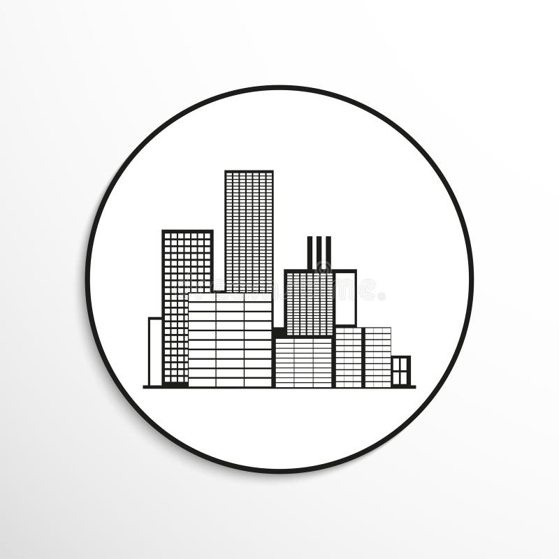 City. Vector icon. stock vector. Illustration of architecture - 87270574