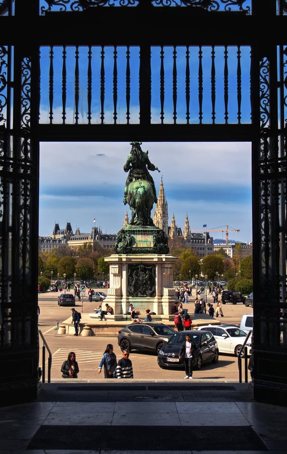 Vienna through a door editorial photo. Image of charles - 385365951