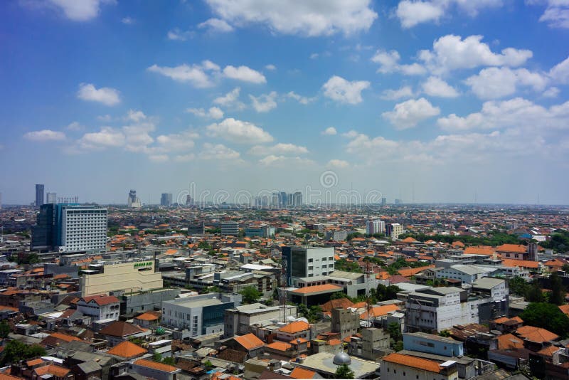 City View from Apartemen Window at Surabaya East Java Indonesia Circa ...