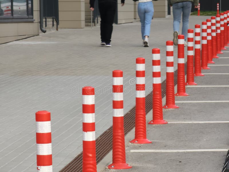 City View, Columns in a Row Amd Walking People Stock Image - Image of ...