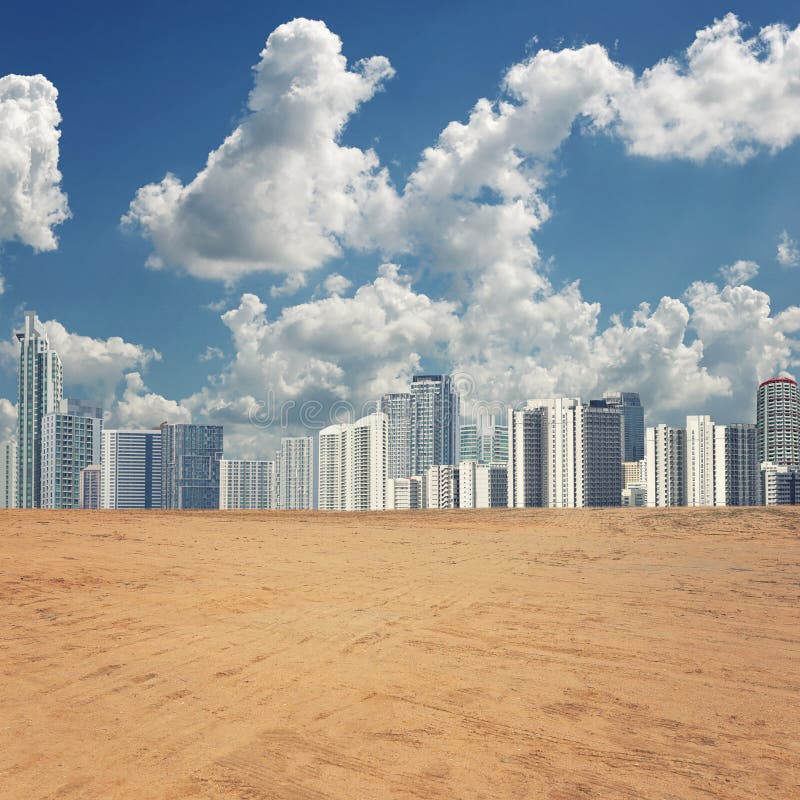 City View and Empty Area on Day Time. Stock Photo - Image of sunset ...