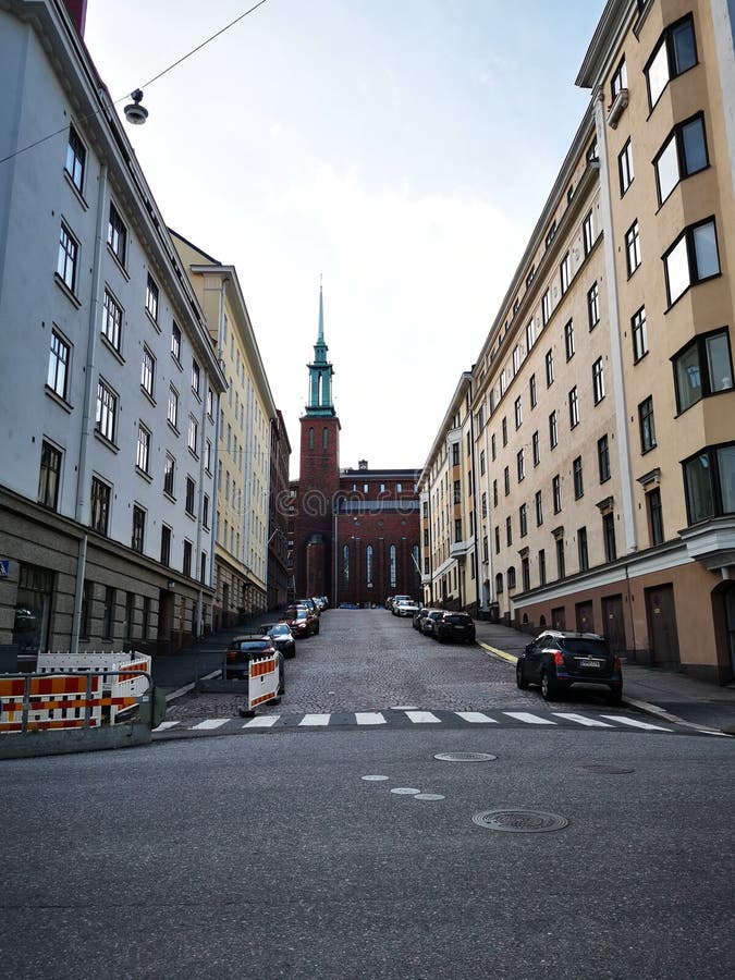 City View Helsinki Intersection Architecture Stock Image - Image of ...