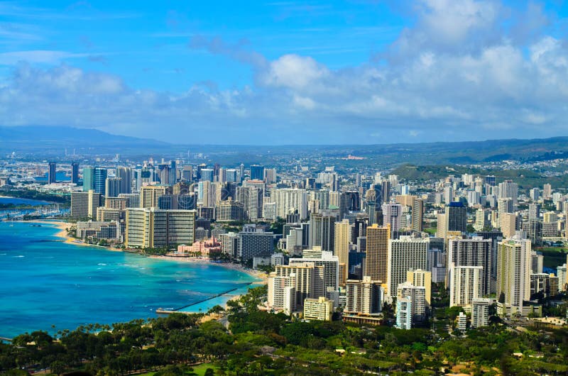 City view Honolulu stock photo. Image of cityscape, panorama - 30984874