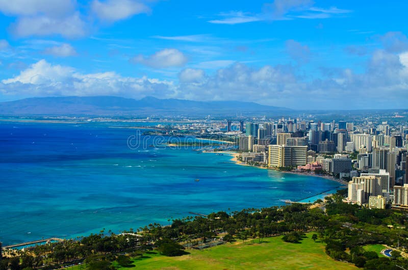 City view Honolulu stock photo. Image of cityscape, panorama - 30984874