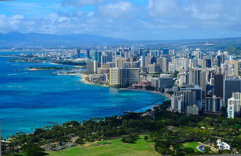 City view Honolulu stock photo. Image of cityscape, panorama - 30984874