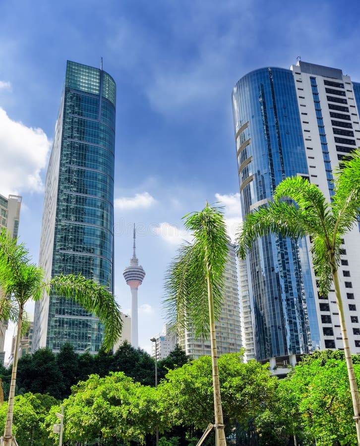 View of KLCC District in Kuala Lumpur Stock Photo - Image of exterior ...