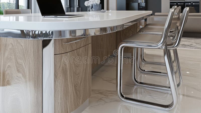 A City View, Laptop, and Plants are the Key Elements of this Modern ...