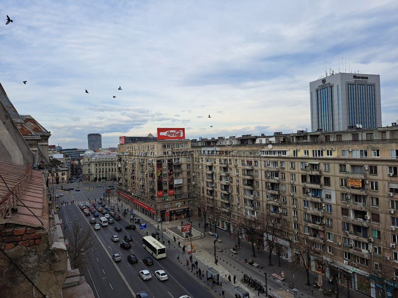 Bucharest skyline editorial stock image. Image of tall - 290374109