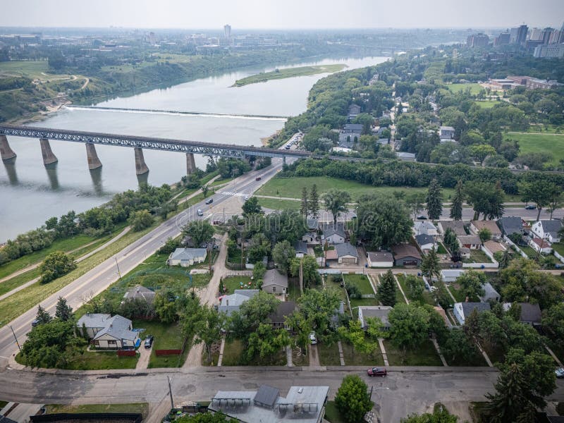City View with a River Running through it Stock Image - Image of ...