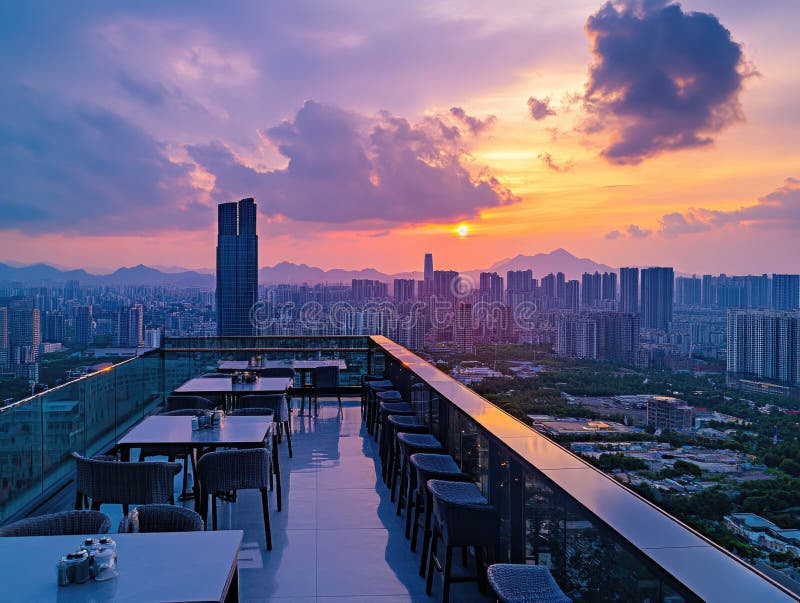 City View from Rooftop Restaurant Stock Photo - Image of tourism ...
