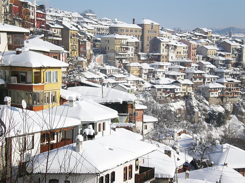 City view in snow stock photo. Image of houses, deep, apartments - 5822928