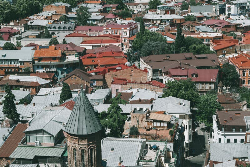 City View. Tbilisi, Georgia. Observation Platform. City Panorama Stock ...
