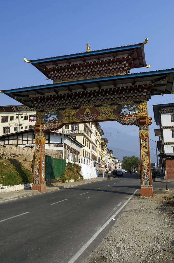 City View of Thimphu in Bhutan Editorial Image - Image of downtown ...