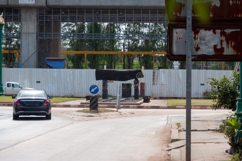 City View with Train Station Under Build Stock Photo - Image of train ...