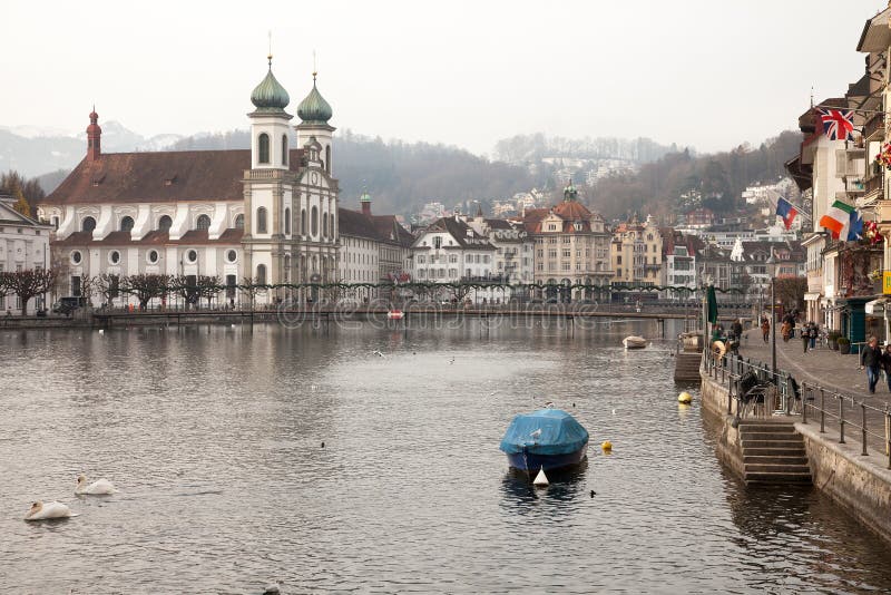 City Views from Downtown Luzern Lucerne, Switzerland Stock Photo ...