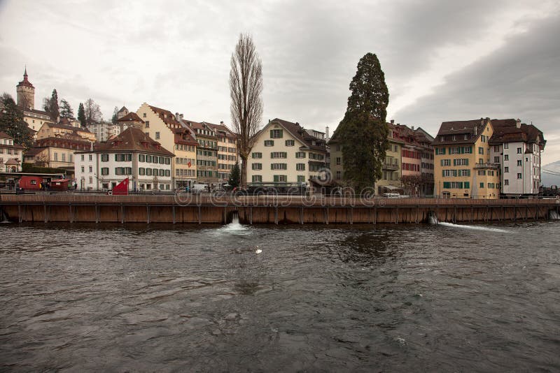City Views from Downtown Luzern Lucerne, Switzerland Stock Photo ...