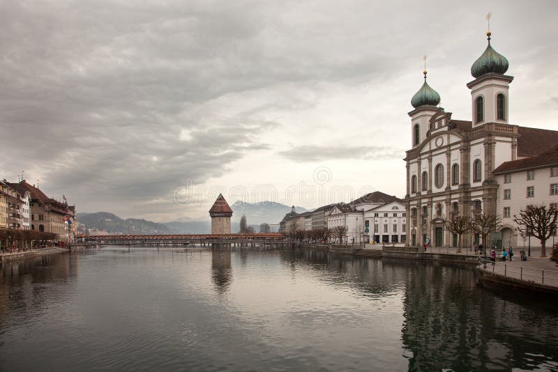 City Views from Downtown Luzern (Lucerne), Switzerland Stock Image ...