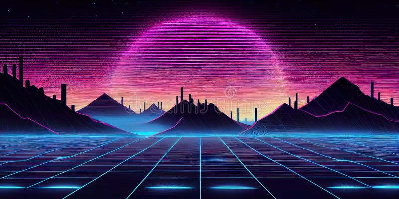 City in virtual reality stock illustration. Illustration of tower ...