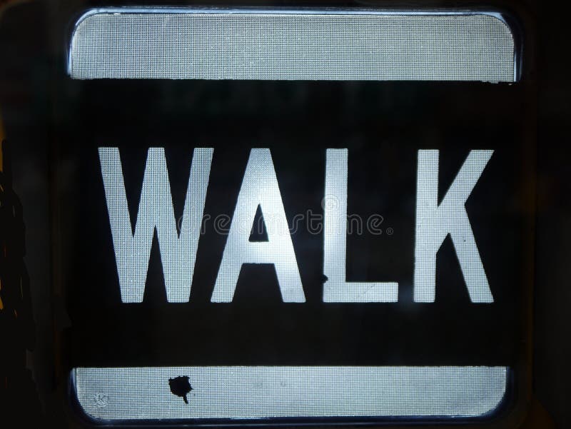 City: Walk sign stock image. Image of bright, urban, crossing - 20160135
