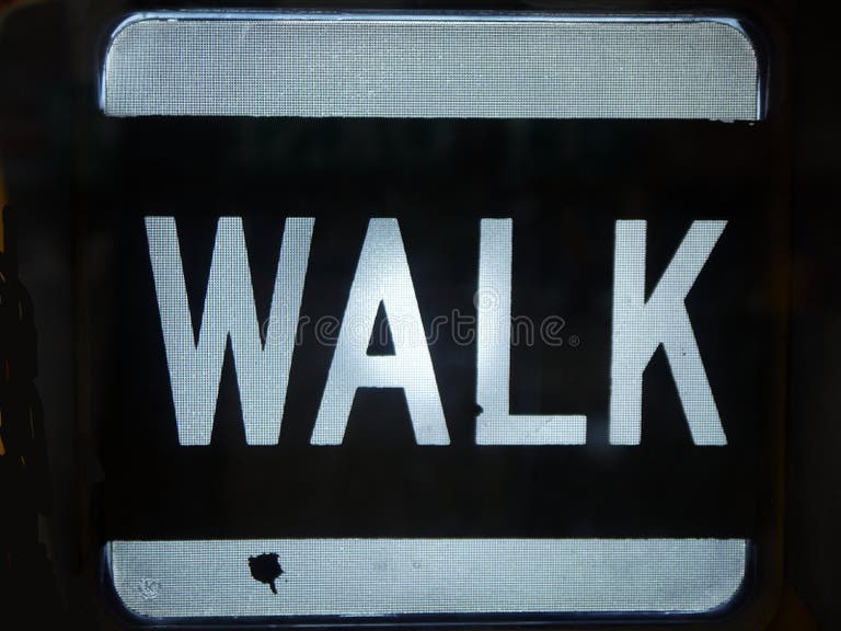 City: Walk sign stock image. Image of bright, urban, crossing - 20160135