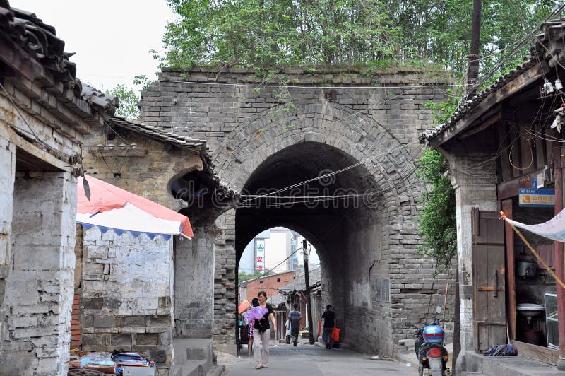 City Wall of Ankang editorial stock image. Image of mountain - 30468984