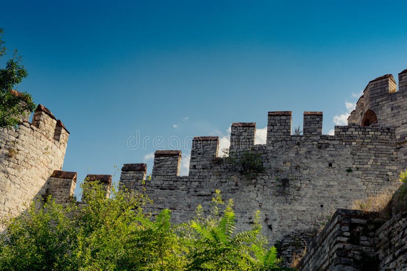 City Walls Of Constantinople In Istanbul, Turkey Stock Image - Image of ...