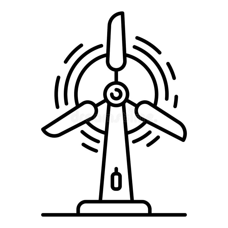 Wind Turbine Icon Outline Stock Illustrations – 6,845 Wind Turbine Icon ...