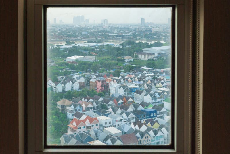 City in window frames stock image. Image of chicago - 242605979