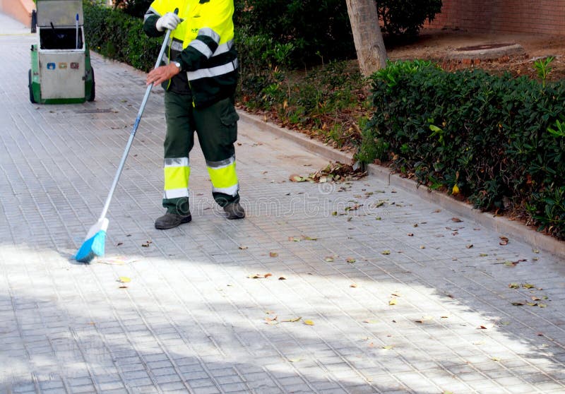 City Workers - Cleaning the Streets Stock Photo - Image of maid ...