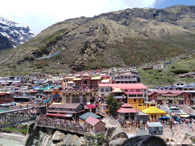 Badrinath, a City in Himalayas, India Stock Image - Image of country ...