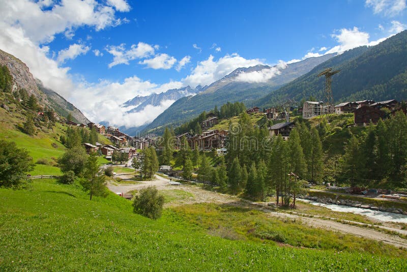 City Zermatt stock photo. Image of peaceful, house, climb - 24756900