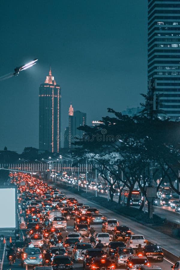 Citylight Jakarta stock photo. Image of jakarta, night - 223968594