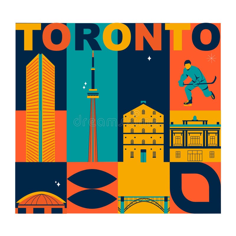 Toronto Branding Technology Concept Vector Illustration Stock Vector ...