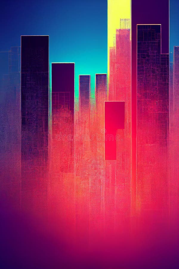 Cityscape. Abstract Modern Cityscape Background. Ai Generated. Glitch ... Cityscape. Abstract Modern Cityscape Background. Ai Generated. Glitch ...