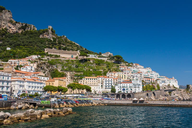 The Cityscape of Amalfi, Italy Stock Image - Image of amalfi, port ...
