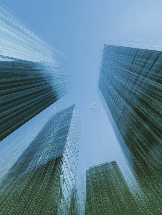 Cityscape Ascent Skyscrapers Reaching for the Sky Urban Development ...