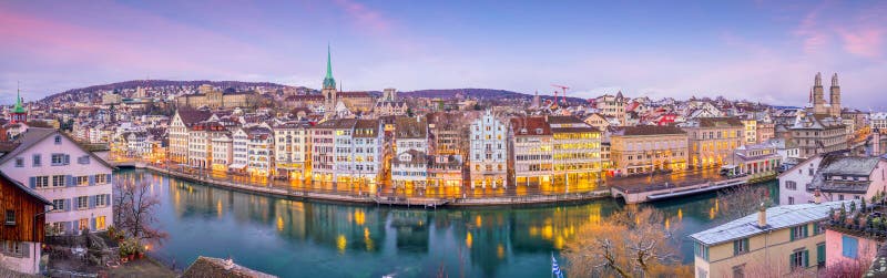 Cityscape Av I Stadens Centrum Zurich I Schweiz Arkivfoto - Bild av ...
