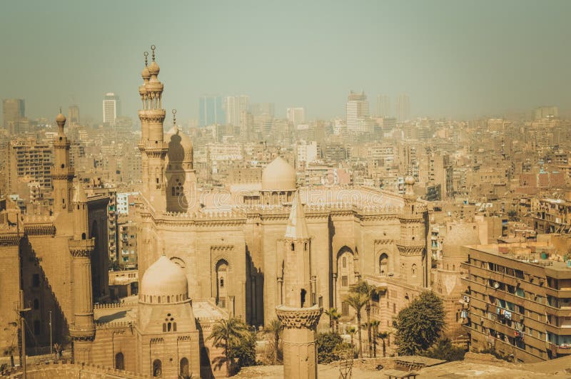 Cityscape Background at Cairo, Egypt Stock Photo - Image of egypt ...