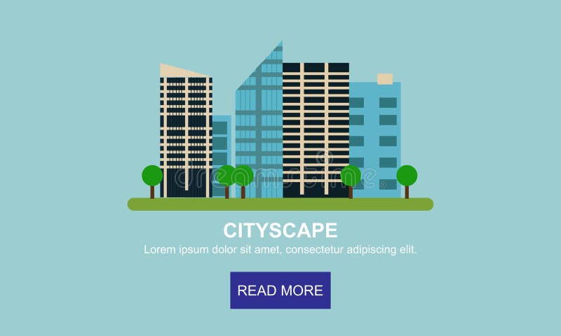 Cityscape Background Design Illustration Vector Stock Vector ...