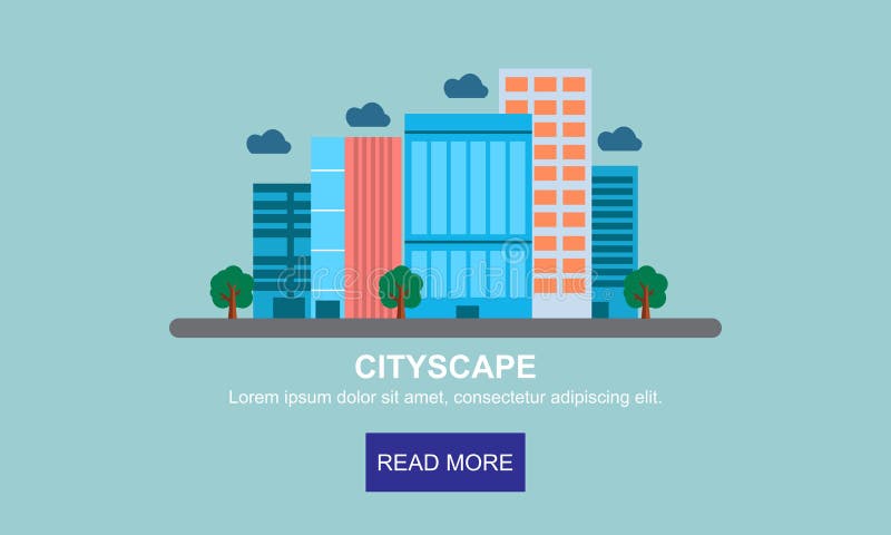 Cityscape Background Design Illustration Vector Stock Vector ...