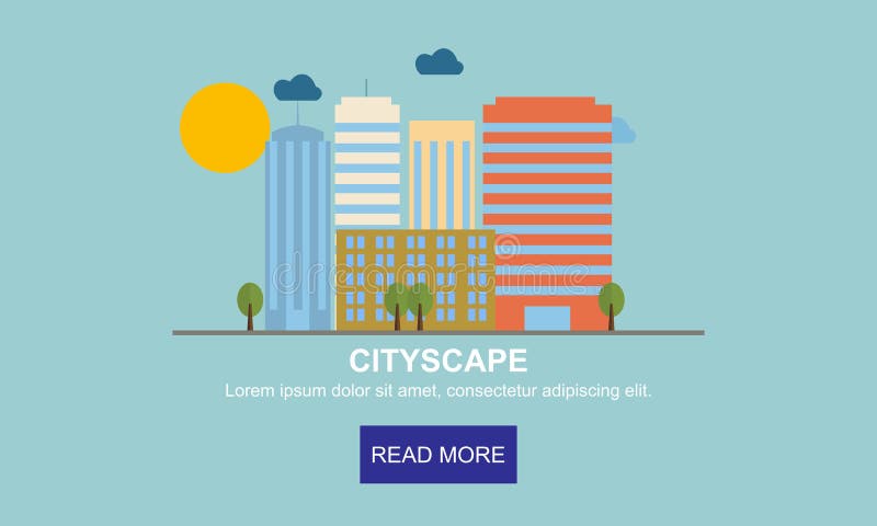 Cityscape Background Design Illustration Vector Stock Vector ...