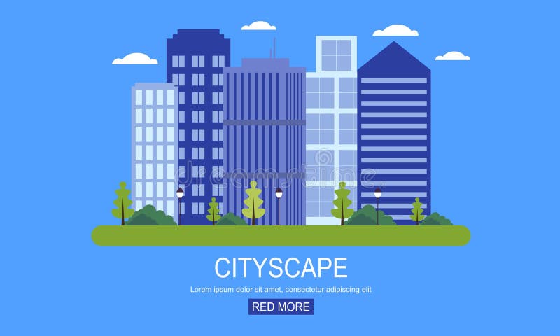 Cityscape Background Design Illustration Vector Stock Vector ...