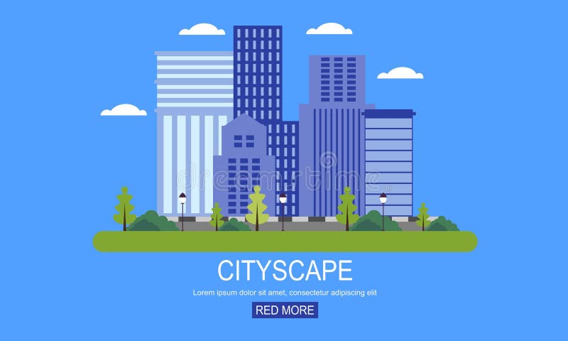 Cityscape Background Design Illustration Vector Stock Vector ...