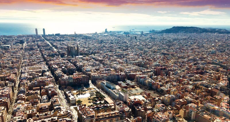Cityscape of Barcelona stock photo. Image of mediterranean - 270707812