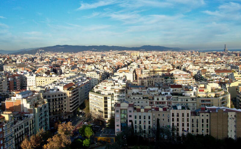 Cityscape of Barcelona stock image. Image of famous, northeast - 84399311